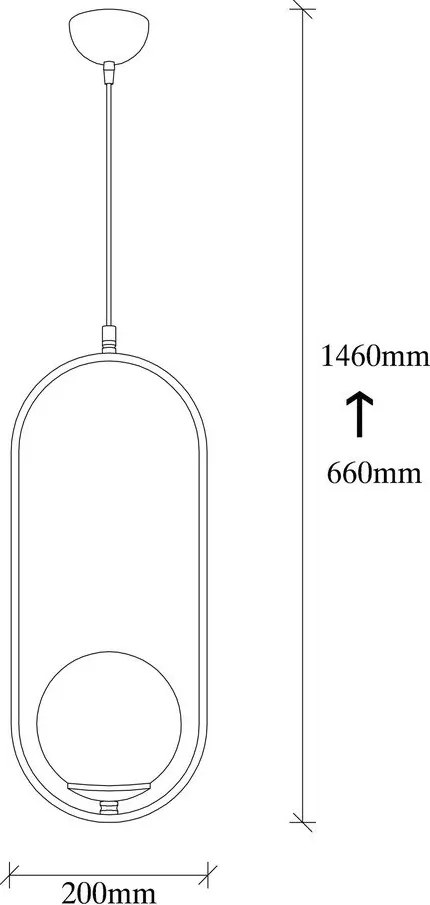 Černobílé závěsné svítidlo se skleněným stínidlem Mudoni – Opviq lights