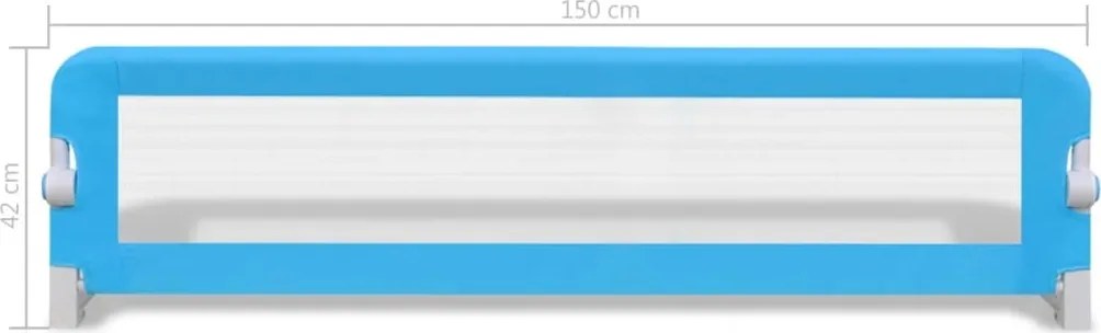vidaXL Dětské zábrany k postýlce 2 ks 150 x 42 cm [276088] Barva: Modrá