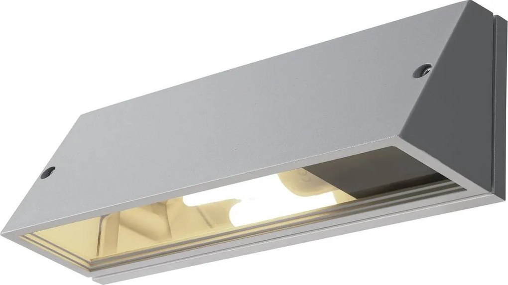 LA 230034 Venkovní svítidlo PEMA čtvercová nástěnná stříbrnošedá 230V E27 - BIG WHITE (SLV)