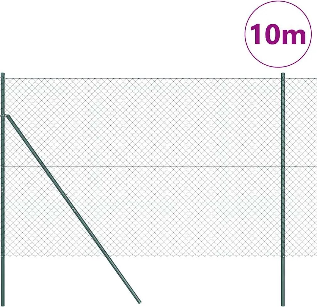 Oplocení na řetězcích se upevňuje na zem 10 x 1,6 m Zelená 3351073