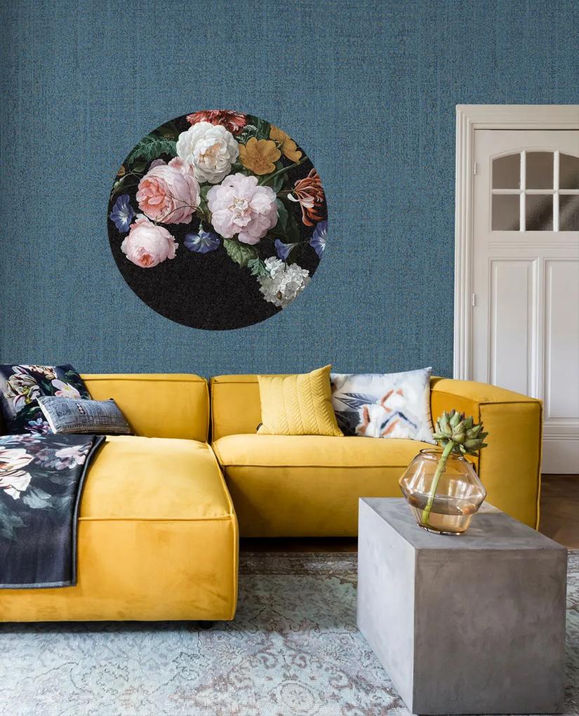 Eijffinger Samolepící kruhová tapeta Květiny, 309106 rozměry 1,2 x 1,2 m
