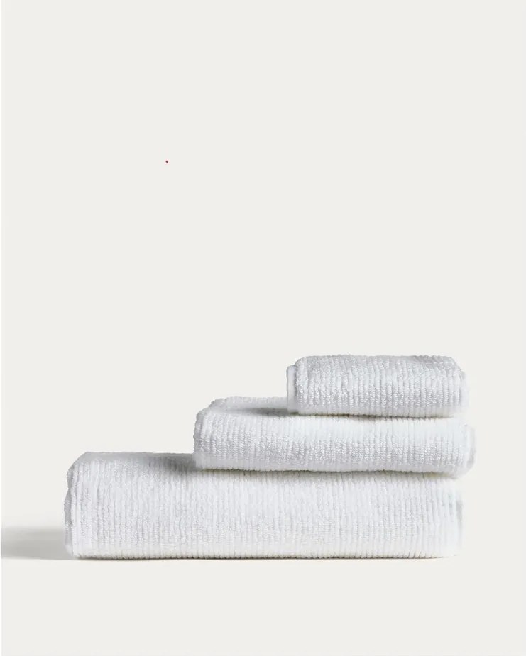 Bílý froté bavlněný ručník 50x90 cm Olvira – Kave Home