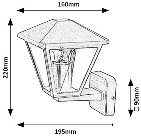 Rabalux 7146 - Venkovní nástěnná lampa PARAVENTO 1xE27/40W/230V IP44