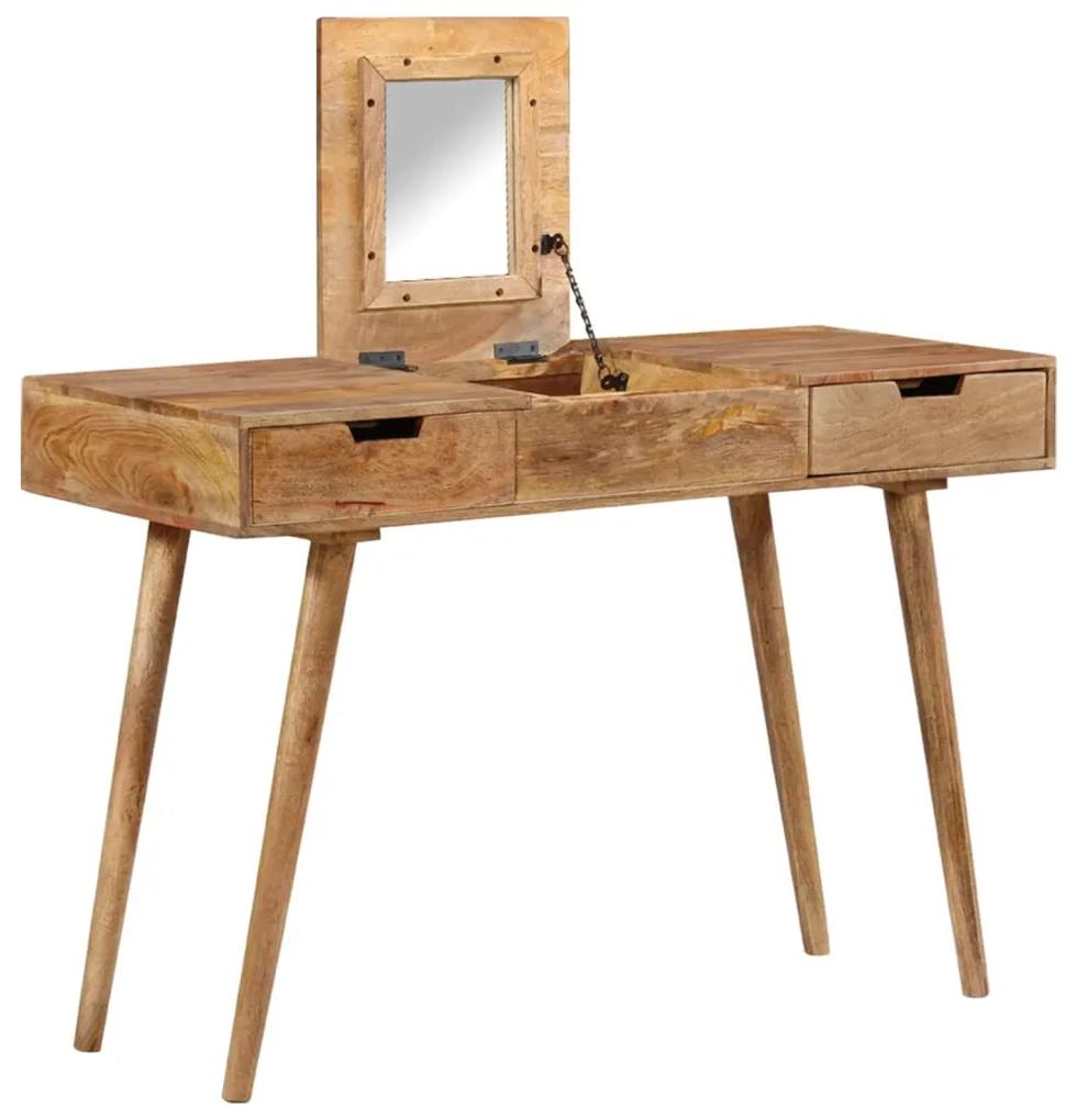 247700 vidaXL Toaletní stolek 112 x 45 x 76 cm masivní mangovníkové dřevo