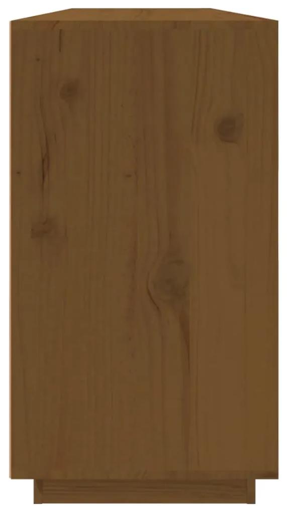 Příborník medově hnědý 100 x 40 x 75 cm masivní borové dřevo