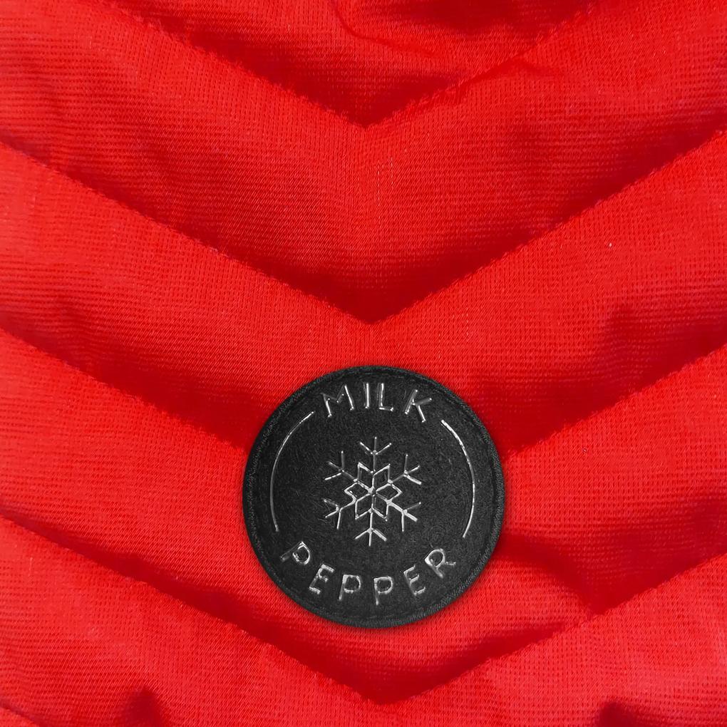 MILK&PEPPER Kabát pro buldočky Rasmus červený Velikost: 38L