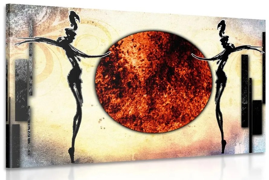 Obraz africký tanec - 60x40 cm