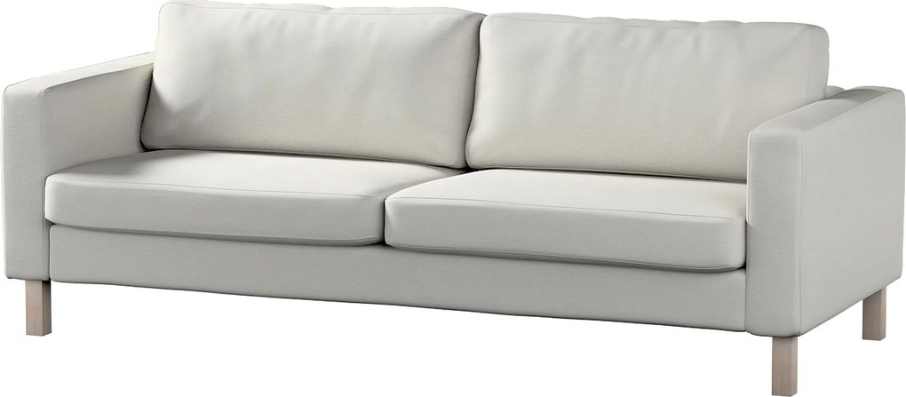 Potah na pohovku IKEA Karlstad, 3-místná, rozkládací barva šedá látka lesklé, pletený vzor, sametová