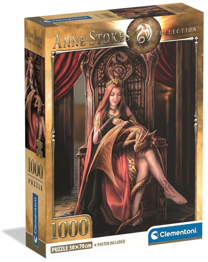 Clementoni - Puzzle 1000 Anne Stokes Přátelé navždy