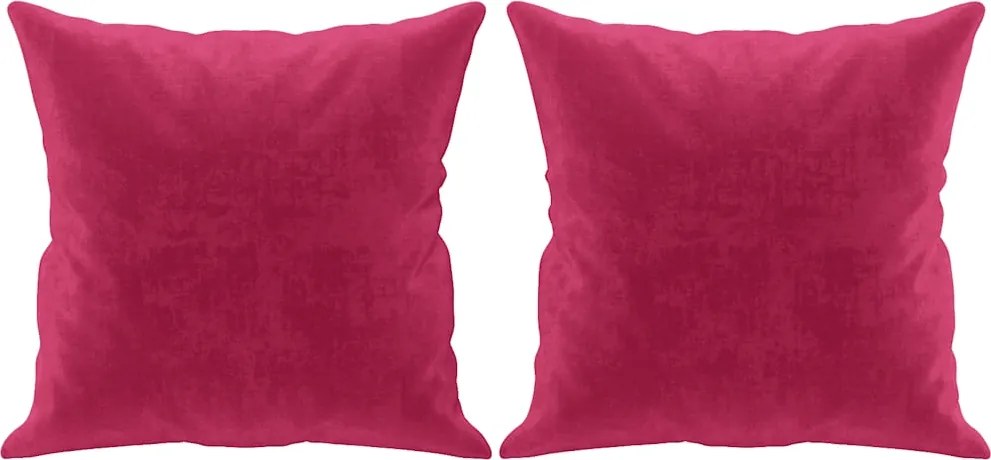 2místná pohovka s polštáři vínová 140 cm samet 3200949