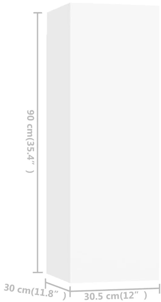 vidaXL Marketos 4dílný set TV skříněk bílý kompozitní dřevo