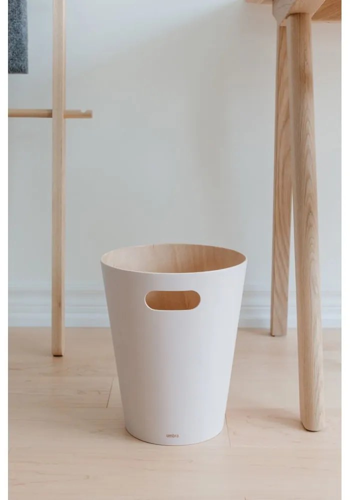 Dřevěný odpadkový koš 7,5 l Woodrow – Umbra