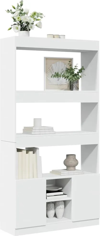 Skříň highboard bílá 92 x 33 x 180 cm kompozitní dřevo 3309618