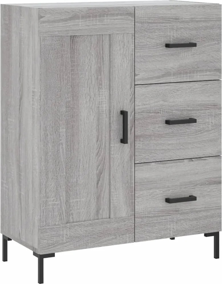 Skříň highboard šedá sonoma 69,5 x 34 x 180 cm kompozitní dřevo 3196017