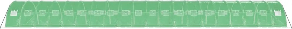 Skleník s ocelovým rámem zelený 80 m² 20 x 4 x 2 m 3188069