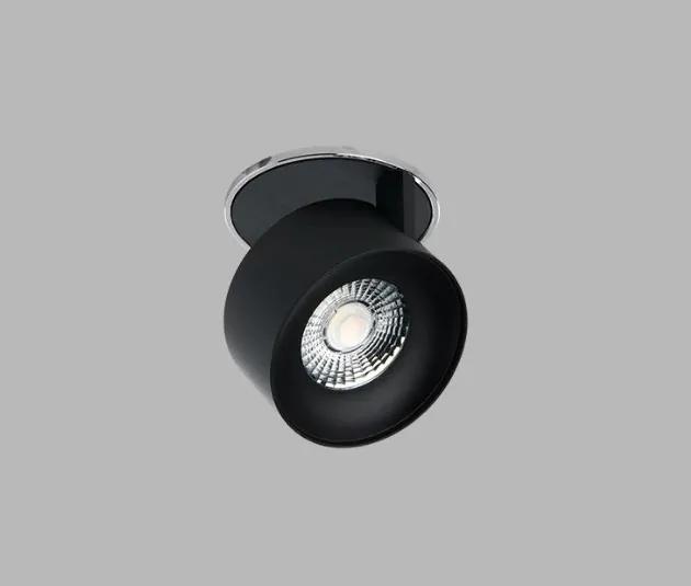 Led2 Zapuštěné LED svítidlo KLIP, ø 77 mm, 3000K Barva stínidla: bílá, Stmívání: ON/OFF, Barva podstavce: černá