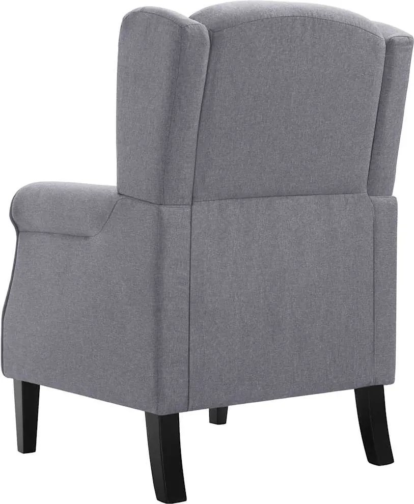 Křeslo tmavě šedé textil 248616
