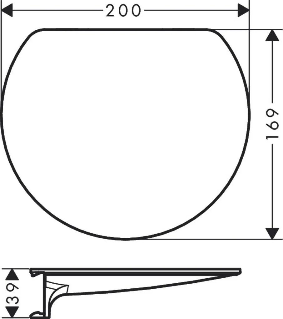 Hansgrohe WallStoris, polička, bílá matná, HAN-27915700