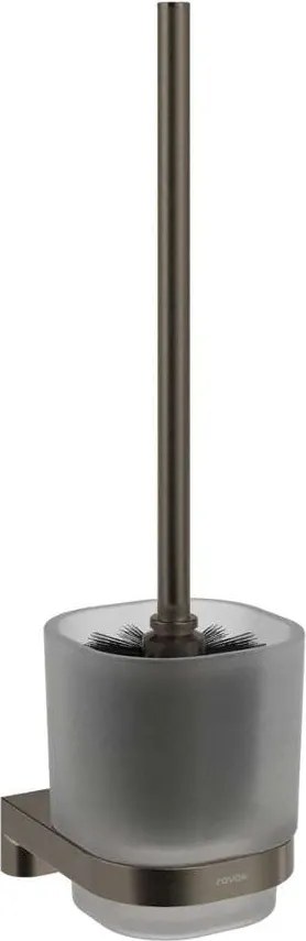 Ravak Chrome II - WC štětka nástěnná s držákem CR II 410.20GB, kartáčovaný grafit X07P1609