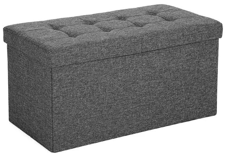 Taburet s úložným prostorem OTO, 76x38x38cm, antracitová SongmicsHome