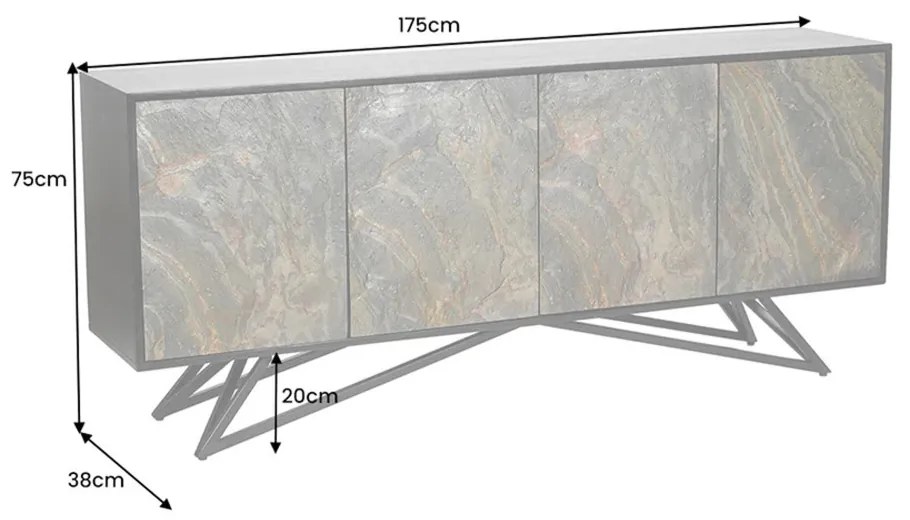 Massive home | Komoda Mountain 175 CM masiv akácie hnědá