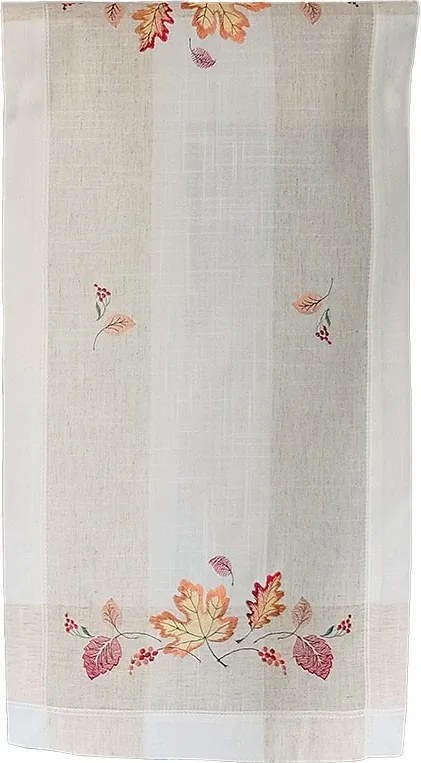 Lněný ubrus Podzimní listy 40 × 90 cm