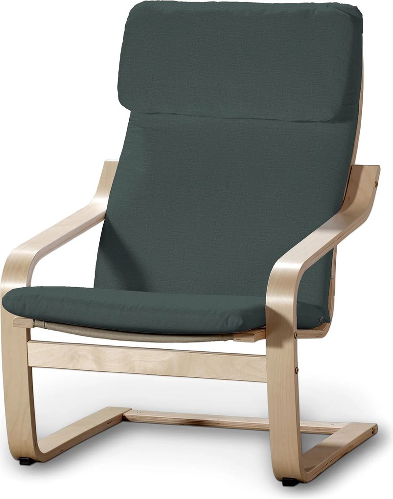 Sedák na křeslo IKEA Poäng barva zelená látka sametová
