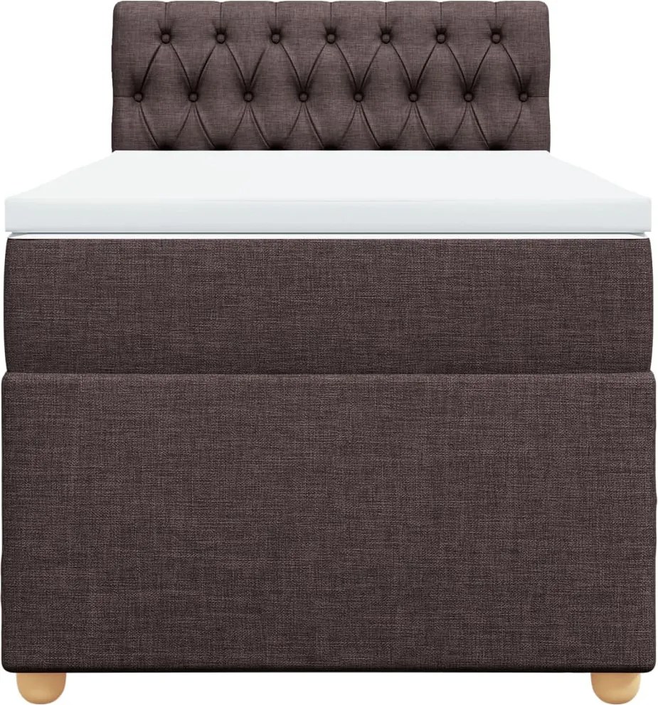 Box spring postel s matrací tmavě hnědá 100 x 200 cm textil 3286601