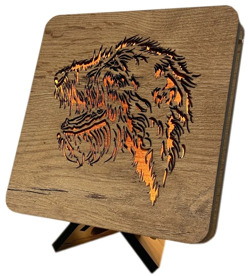 Li-Go "Vlkodav" lampa 19x19cm provedení povrchu: jedle