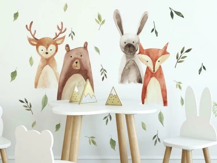 York Wallcoverings Samolepky na stěnu LESNÍ ZVÍŘATA