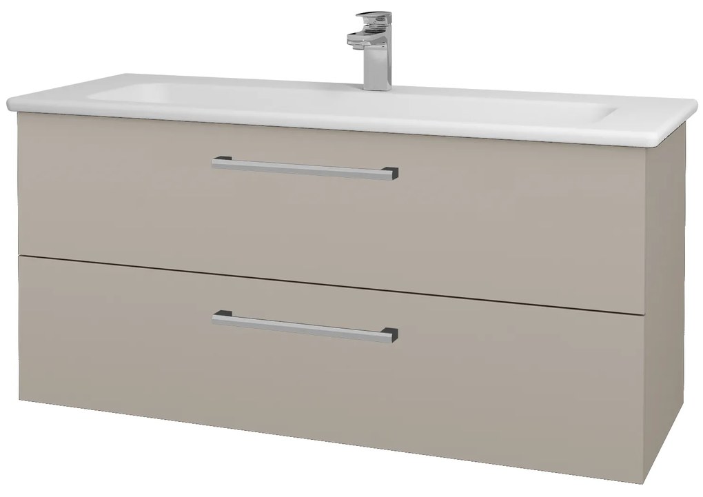Dřevojas Koupelnová skříň GIO SZZ2 120 Varianta: N01 Bílá lesk / Úchytka T01 / N03 Graphite