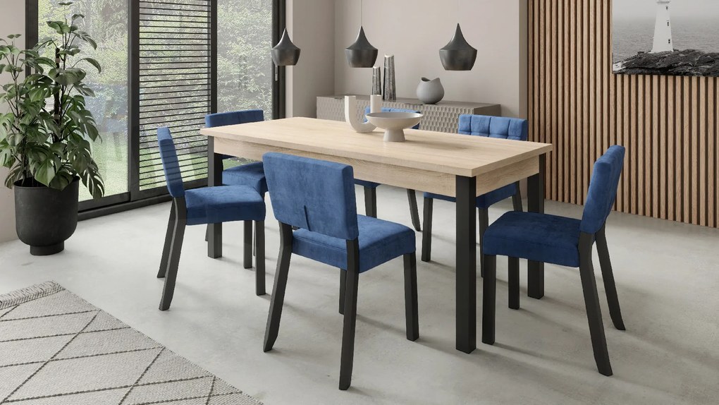 ADRK Furniture Sada stůl s židlemi RODOS 80 SE-ROD-80-BS