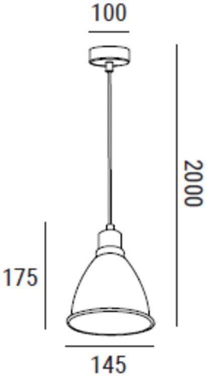 ZAHO Závěsné svítidlo TERIA, 1xE27, ø 145 mm Barva: Bílá