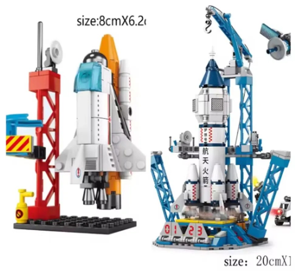 Stavebnice - vesmírná raketa Varianta: 452 + 107 kostiček