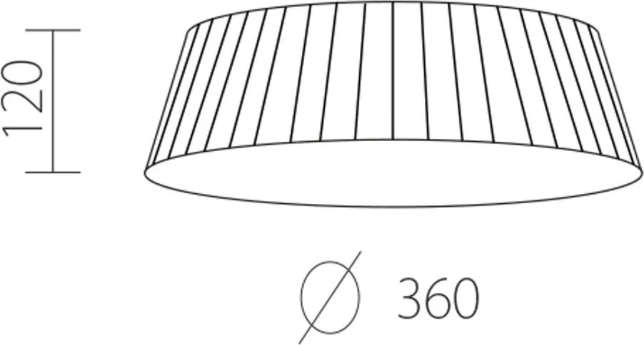 Černé stropní svítidlo Sotto Luce KAMI, ⌀ 36 cm