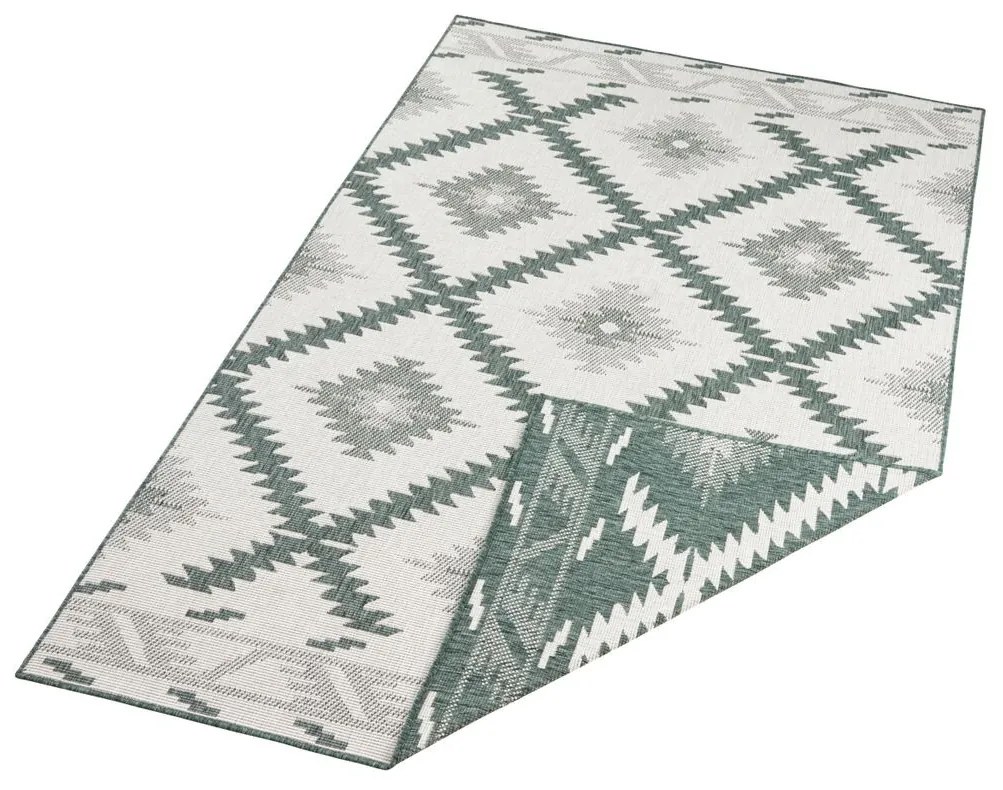 Hanse Home, Kusový koberec Twin Supreme 103431 Malibu green creme – na ven i na doma, 80x350, zelená, chodba / předsíň