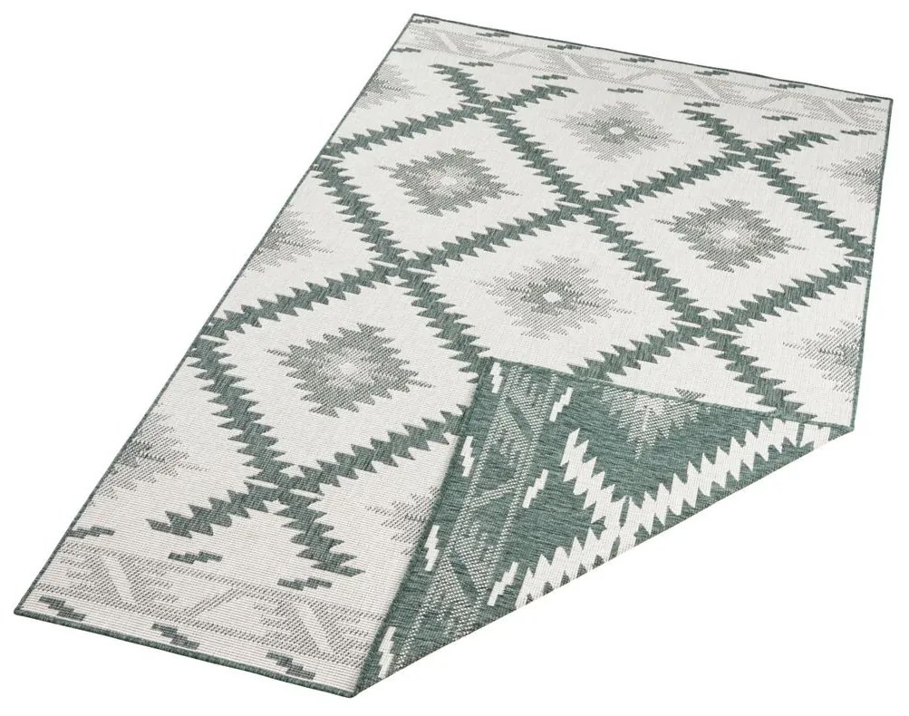 NORTHRUGS - Hanse Home koberce Kusový koberec Twin Supreme 103431 Malibu green creme – na ven i na doma - 120x170 cm