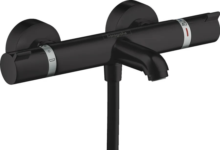 Hansgrohe Ecostat Comfort, termostatická vanová baterie, černá matná, 13114670