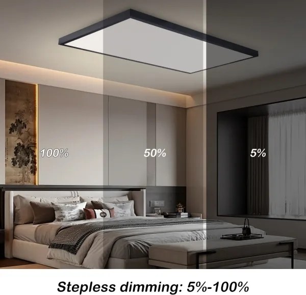 Brilagi-LED Stmívatelné koupelnové svítidlo FRAME SMART LED/96W/230V IP44 čer+DO