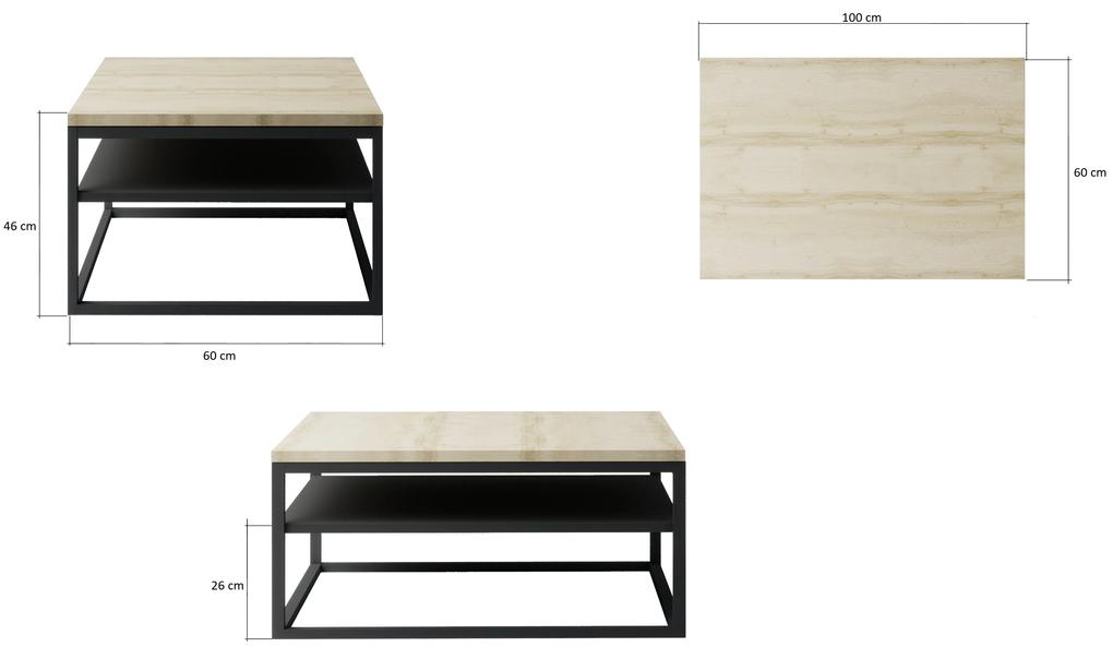 Set do obývacího pokoje stolek Vince + křeslo Arti Materiál / Dekor: Sonoma