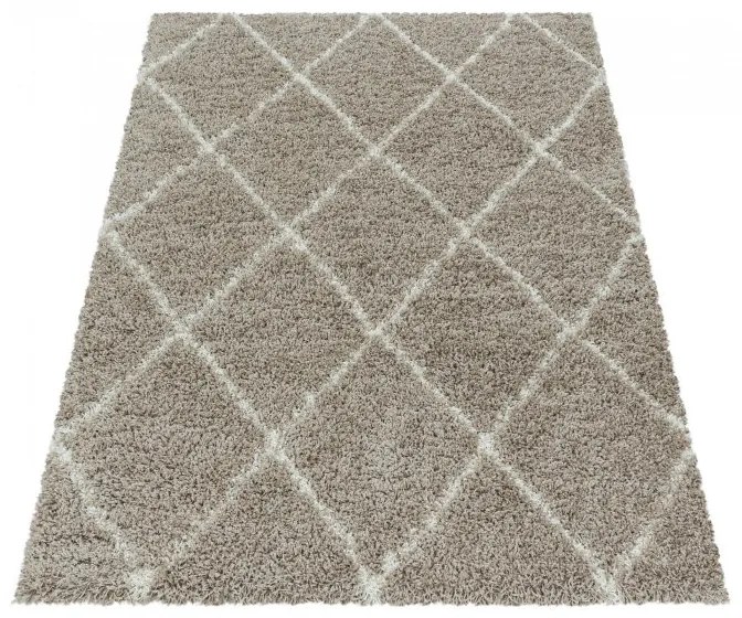 Vopi | Kusový koberec Alvor shaggy 3401 beige - Kruh průměr 120 cm