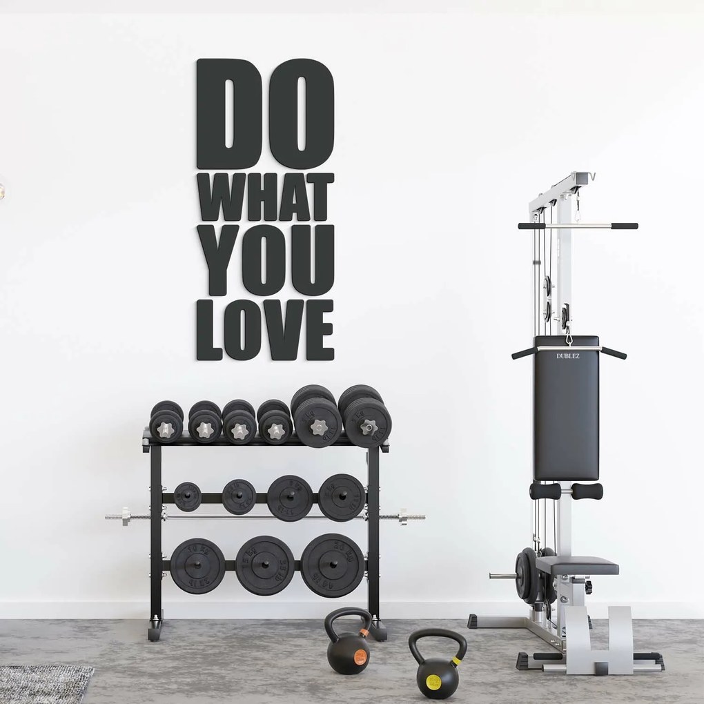 DUBLEZ | Dřevěná 3D nálepka na zeď - DO WHAT YOU LOVE