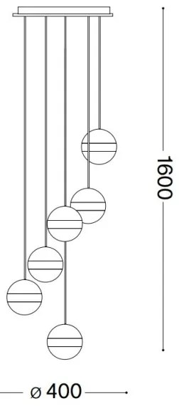 Ideal Lux - LED Lustr na lanku GALAXY LED/58W/230V