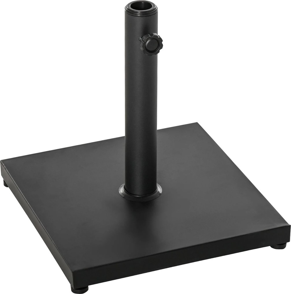 Podstavec na slunečník Outsunny 13 kg, čtvercový držák na slunečníky, hmotnost podstavce, stojan pro slunečníky s průměrem 35/38/48 mm, pro balkon, te