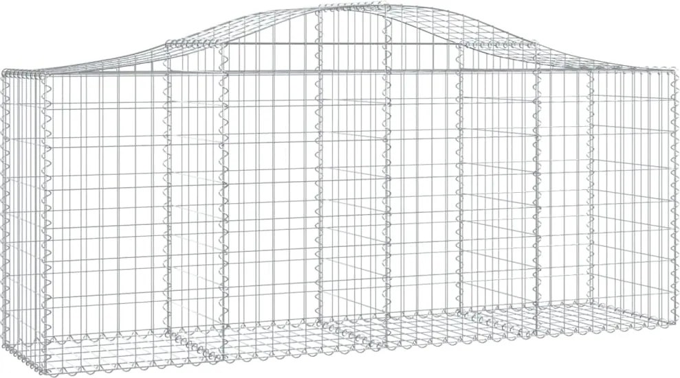 Klenuté gabionové koše 11ks 200x50x80/100 cm pozinkované železo 3145628