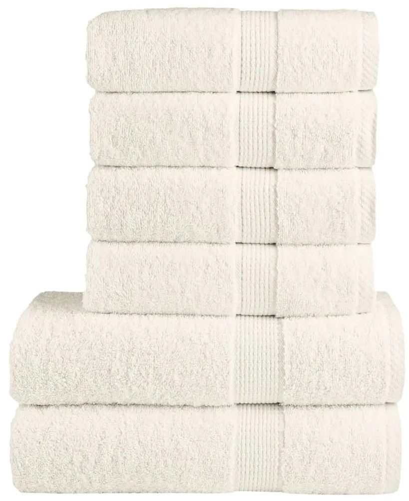 6dílná sada ručníků Premium SOLUND krémová 600 g/m² 137567