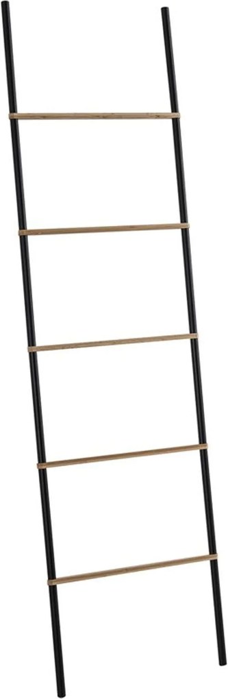 Sapho Gedy Bamboom - Sušák ručníků Kenta 45x161x2 cm, černá/bambus 303141