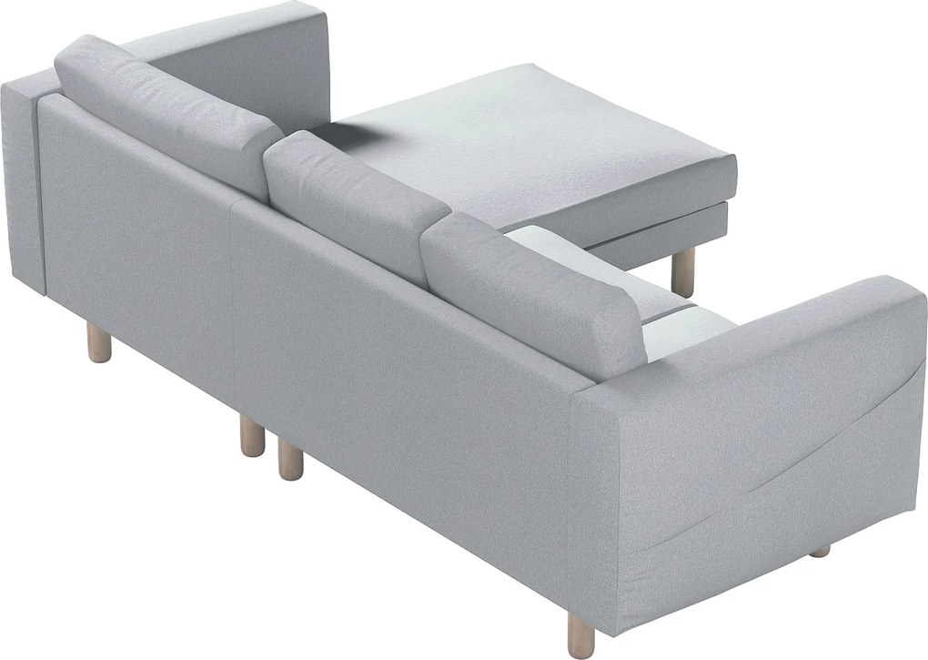 Potah na pohovku IKEA Norsborg 3-místná se šezlongem barva šedá látka pletený vzor