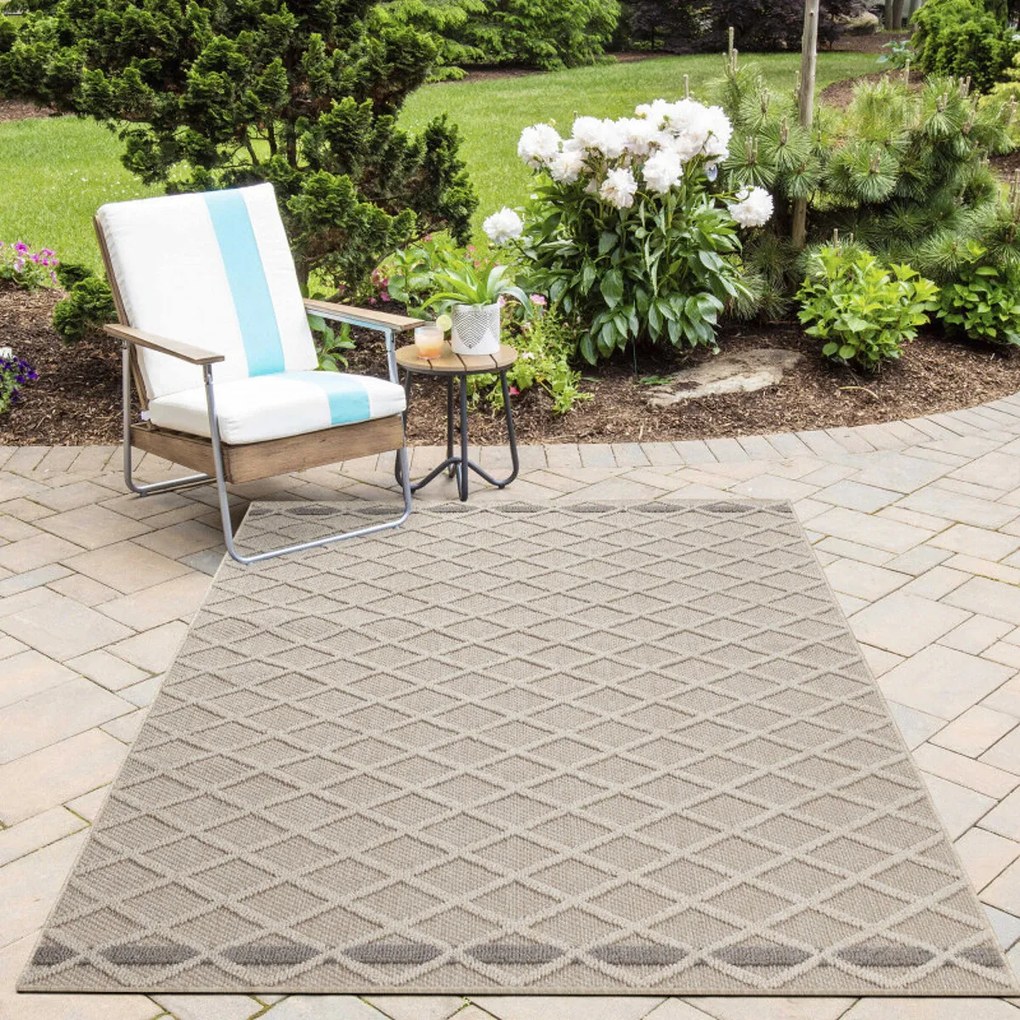 Ayyildiz, Kusový koberec Patara 4953 Beige – na ven i na doma, 80x250, béžová, chodba / předsíň