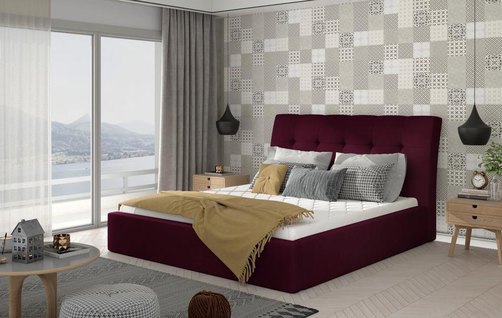 Eltap Čalouněná postel Inge s úložným prostorem Materiál a barva potahu: Dora 21 - béžová, Rozměry (cm): 140x200